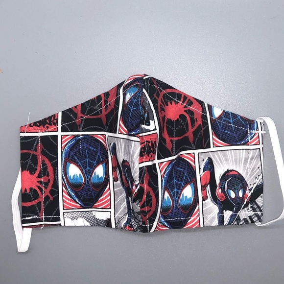Handmade | Accessories | Spiderman Into The Spiderverse Fabric Face ...